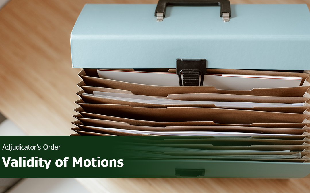 Validity of Motions | Hartley's Body Corporate Management