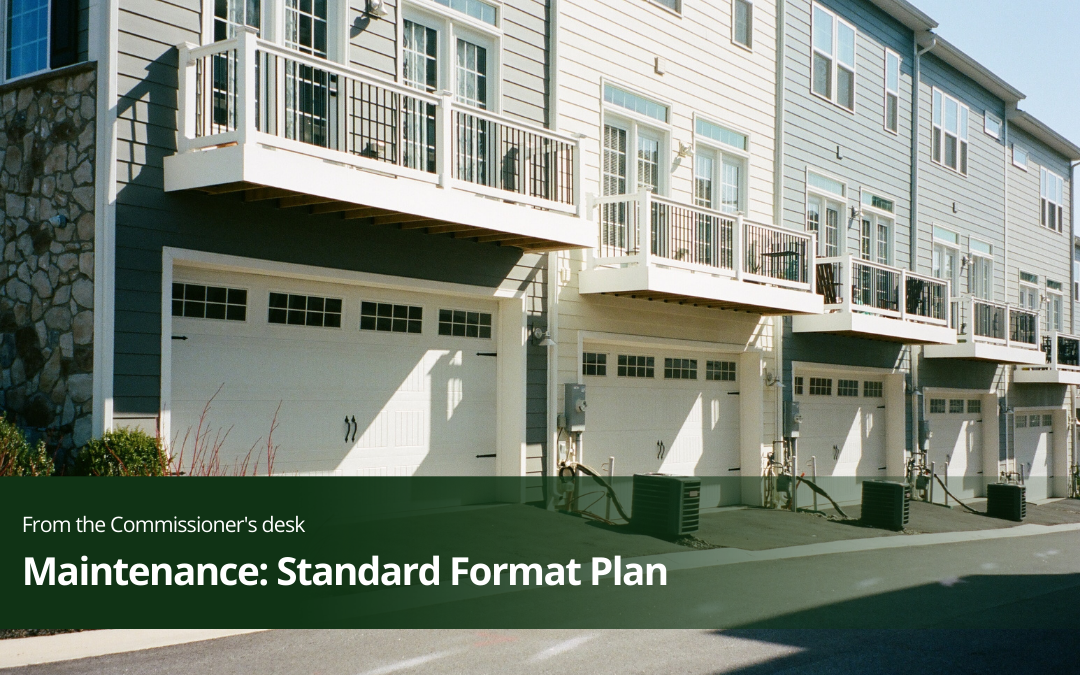 Standard Format Plan Maintenance - Hartley's Body Corporate Management
